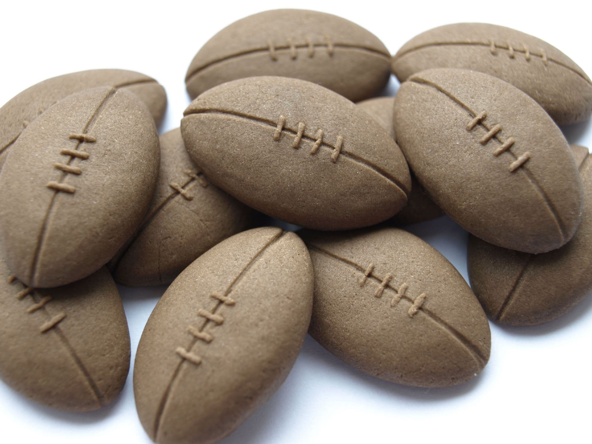 Handmade Rugby Footballs Fondant Cupcake Toppers - Edible Sports Party ...