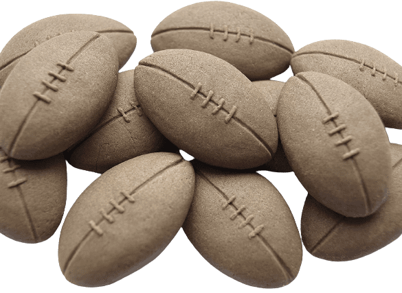 Handmade Rugby Footballs Fondant Cupcake Toppers - Edible Sports Party ...