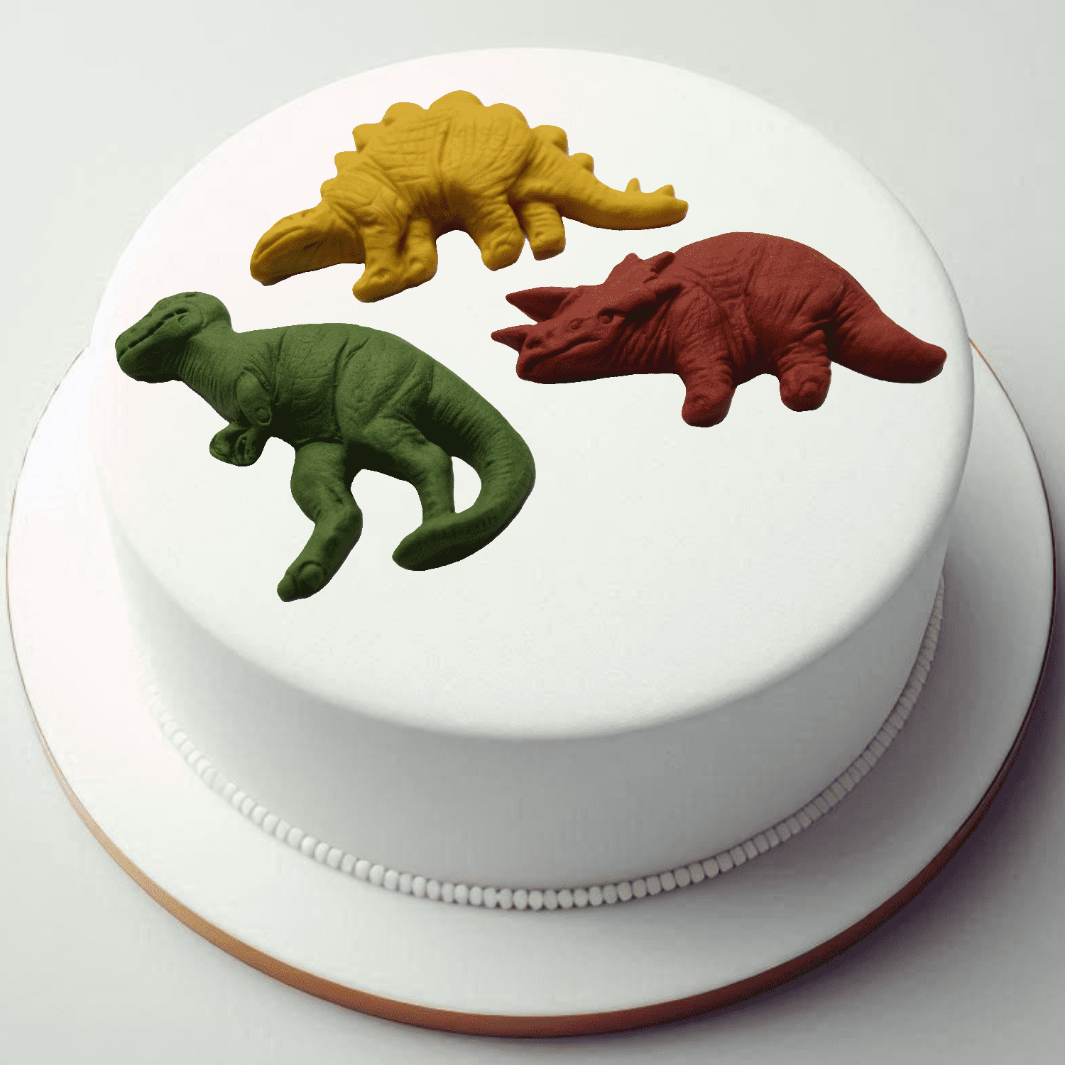 Rainbow Cake Toppers RCT-0125 6x Edible Dinosaur Cake Toppers for Birthdays