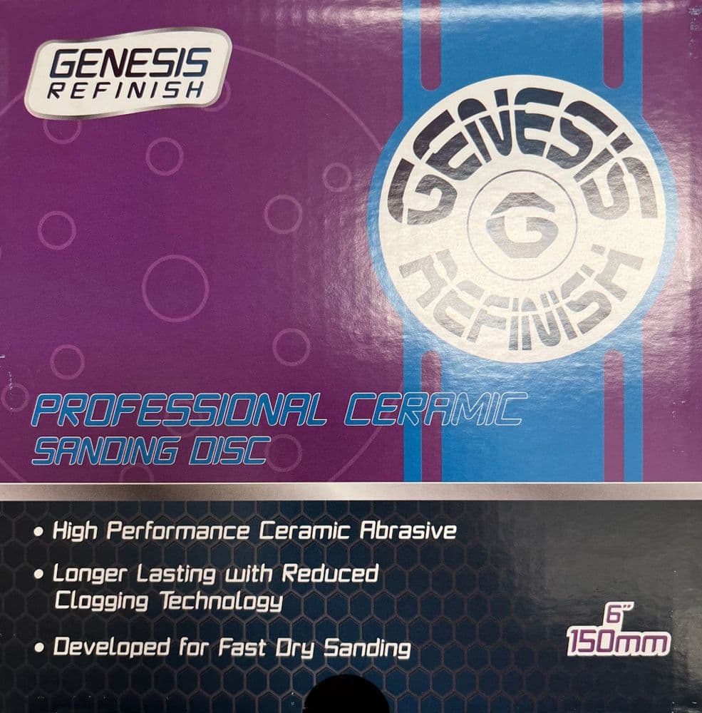 Genesis 150mm Ceramic Abrasive discs P80-P800 Box of 100