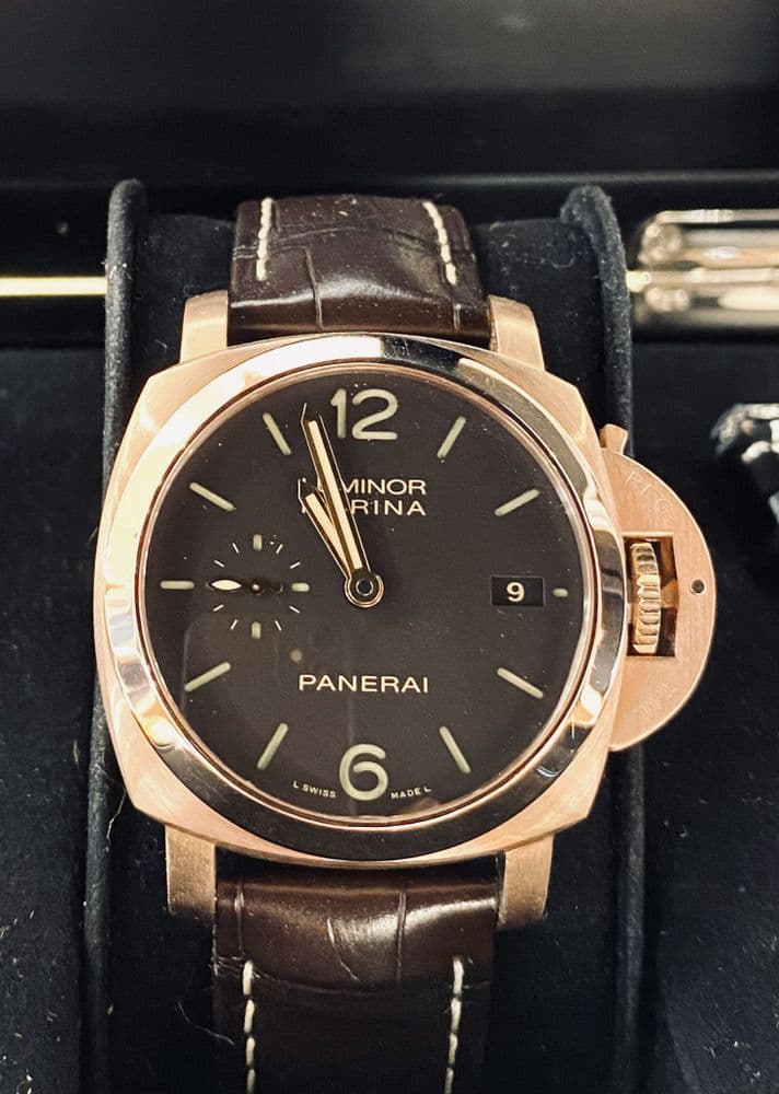 Panerai Marina Luminor Rose Gold Rare Model PAM00393 SOLD