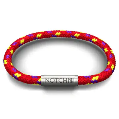 Ruby Red Cord Notch Bracelet