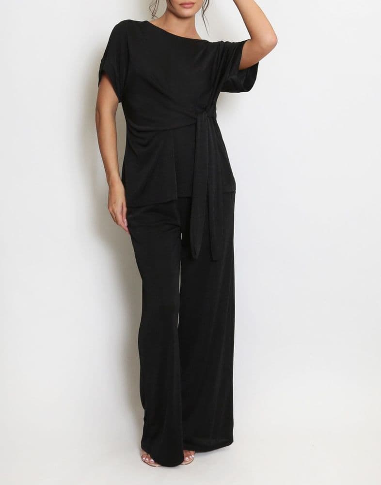 Sasperilla Slinky Two Piece Co Ord Set Black