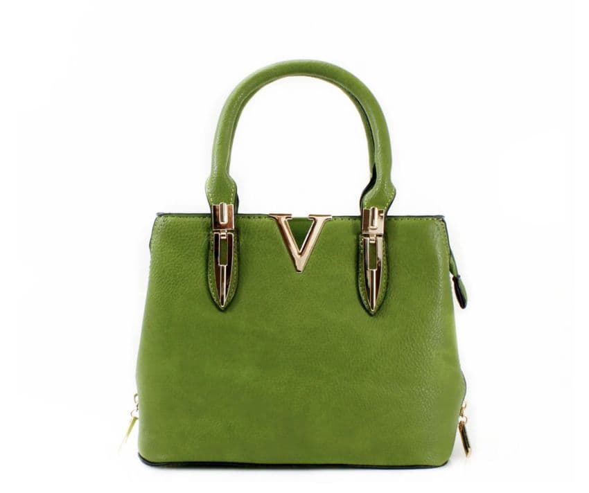 THE V TOTE BAG GRASS GREEN