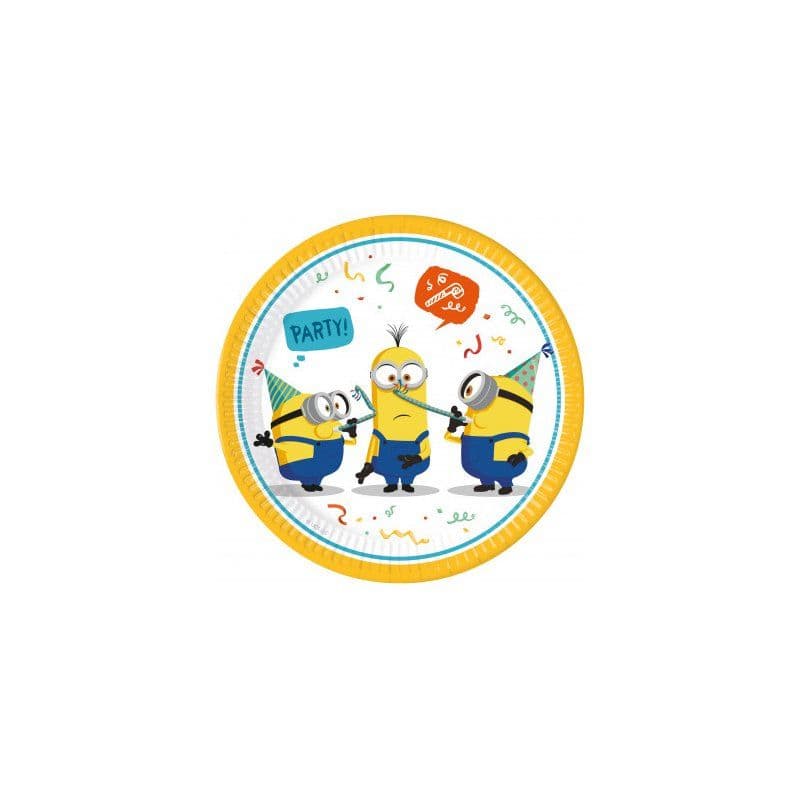8 PLATES 23 CM MINIONS