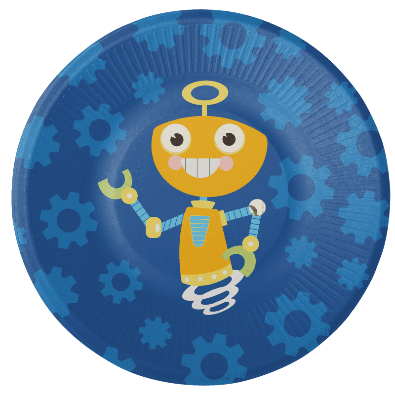 8 Robot Plates 18 cm