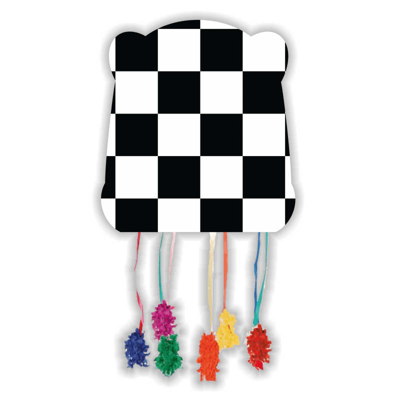 Black and White Racing Piñata