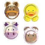 Farmyard Animal Shaped Plates