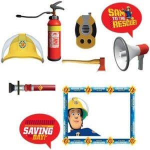 Fireman Sam Party Photo Booth Props Set
