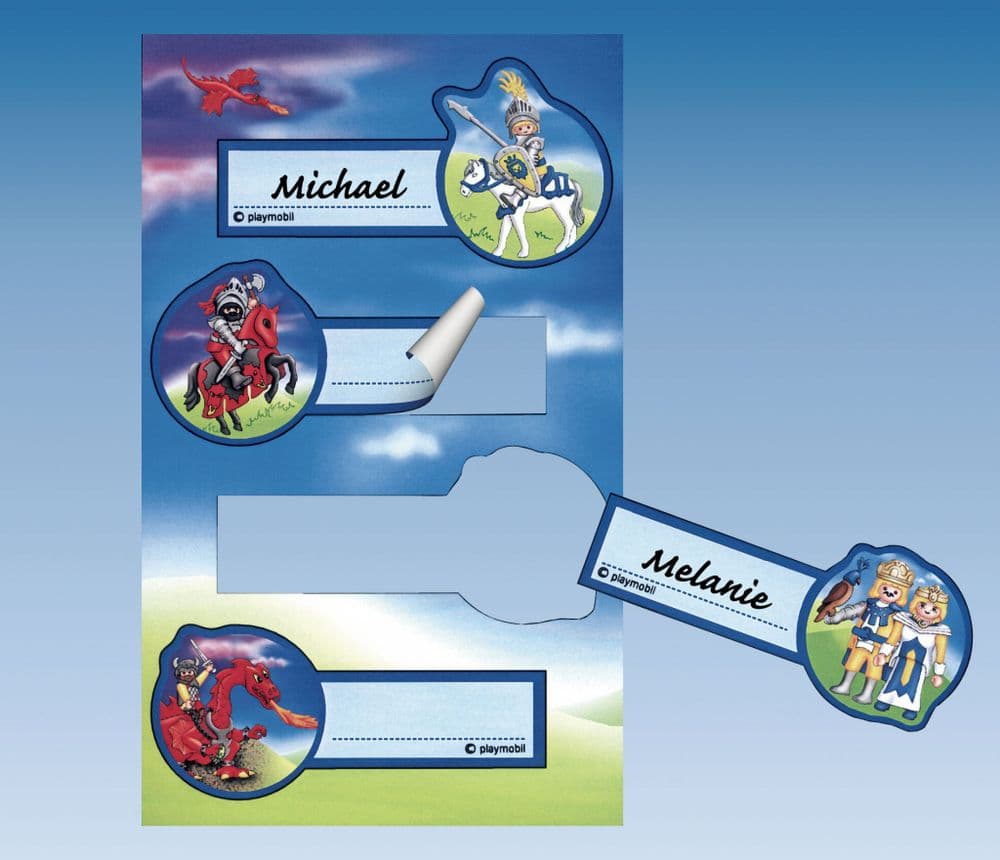 Knights of the Round Party Name Tag Stickers