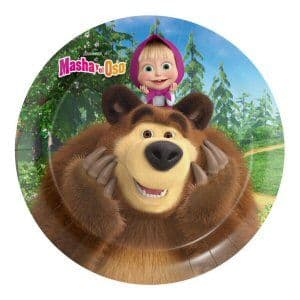 Masha and the Bear party plates