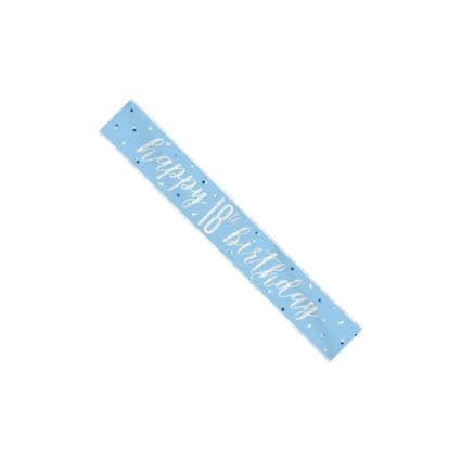 New Glitz Blue Birthday Banner
