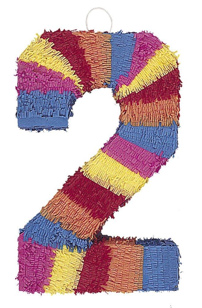 Number 2 Shaped Pinata