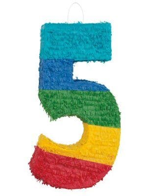 Number 5 Shaped Pinata