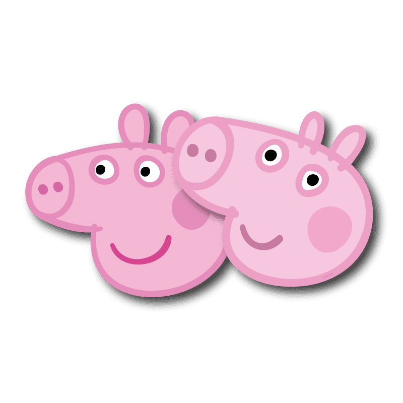 Peppa Pig Party Cardboard Face Masks