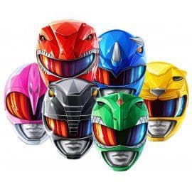 Power Rangers Party Cardboard Face Masks