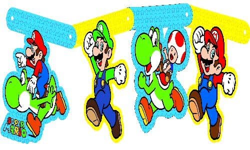 Super Mario Party Room Decoration Banner