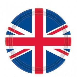 Union Jack Round Paper Plates