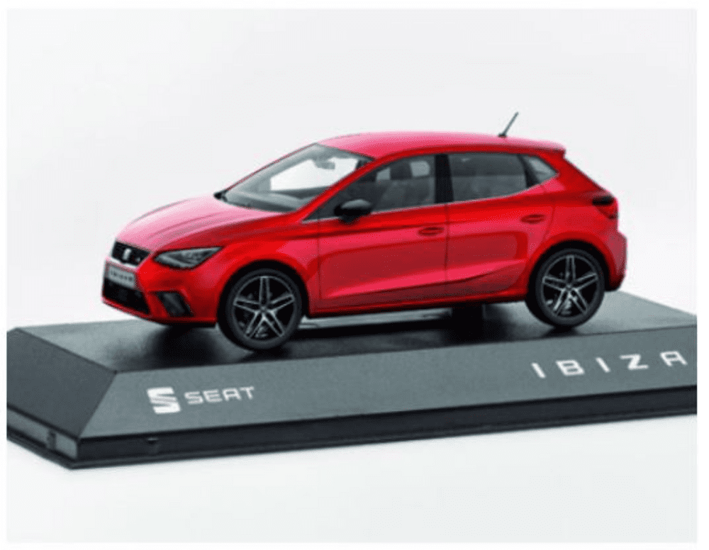 SEAT Ibiza 1/43 Scale Red Model Car