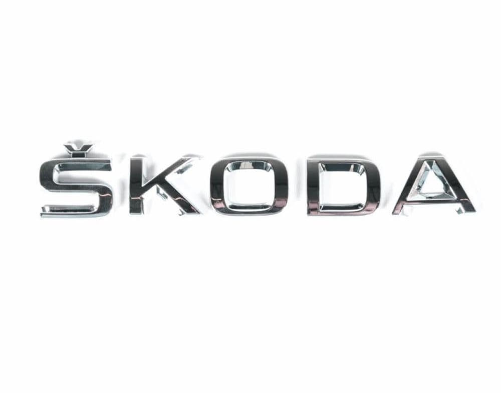 Skoda Chrome Tailgate Badge Lettering