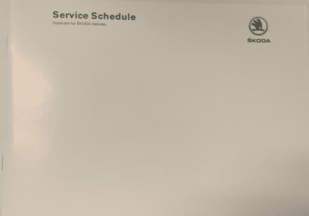 Skoda Duplicate Service Book