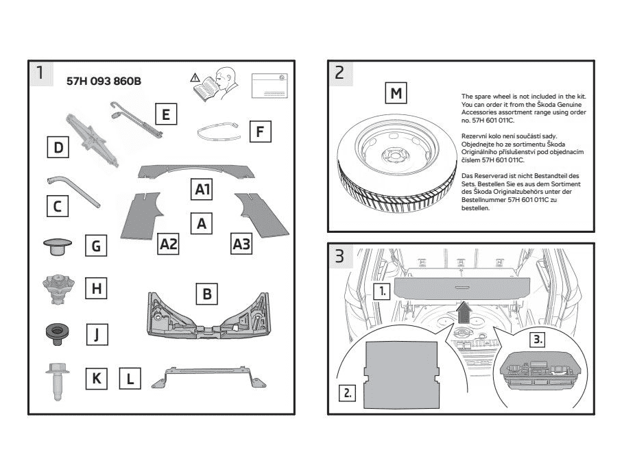 Skoda Kodiaq Tool Pack -7 Seat Model July 2024 on