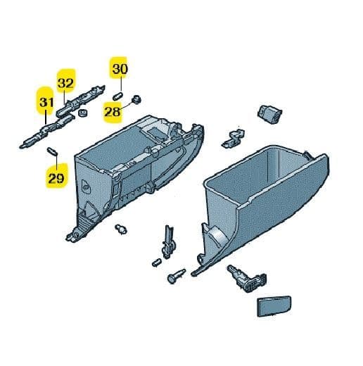 Skoda Yeti Glove Box Repair Kit
