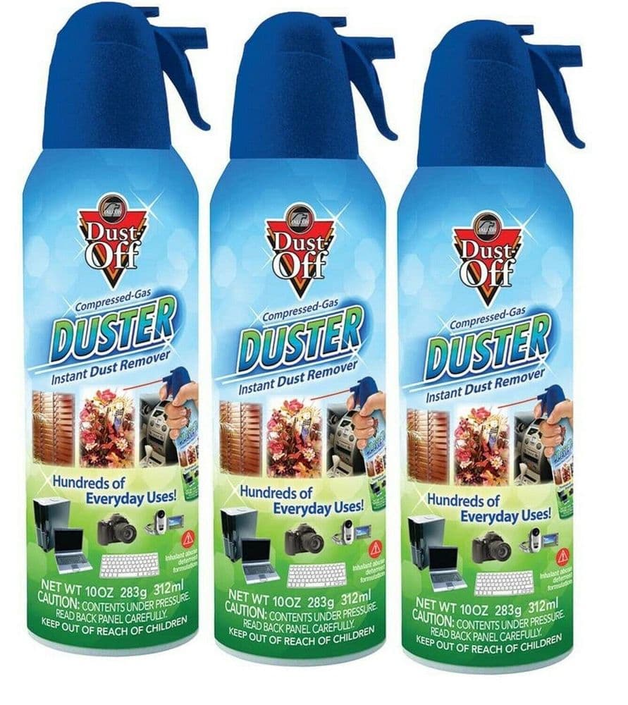 Pack 3 Dust Off Compressed Gas Air Duster Spray 300ML each