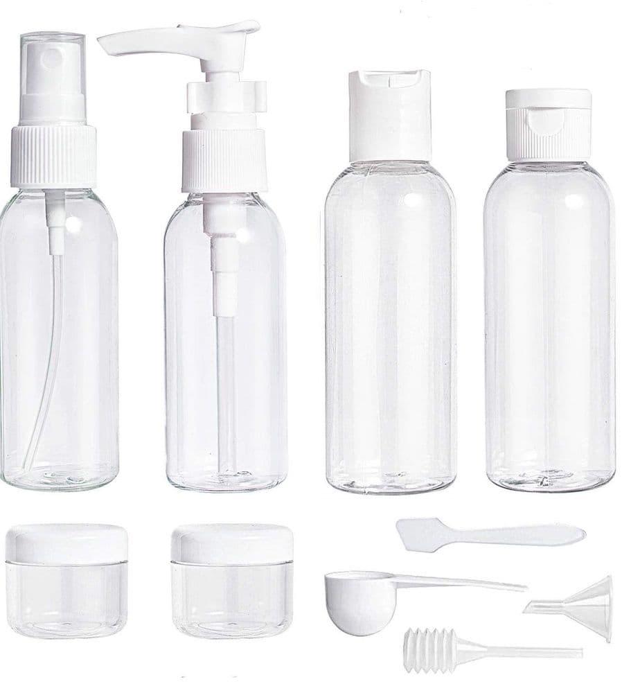 Pack of 10 Pcs Leak Proof Refillable Dispenser Travel Size Liquid ...