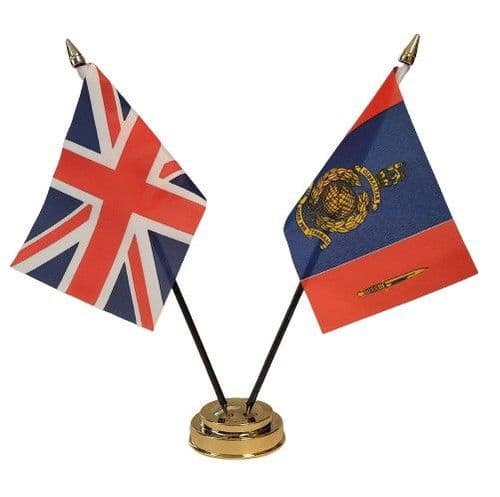 45 Commando Royal Marines with UK Friendship Table Flag | NWFlags