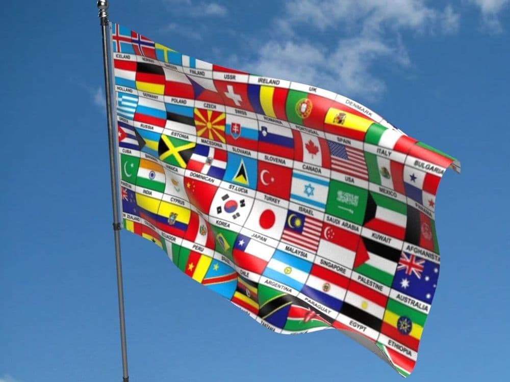 70 Nations of the World Flag | Buy 70 Nations of the World Flag