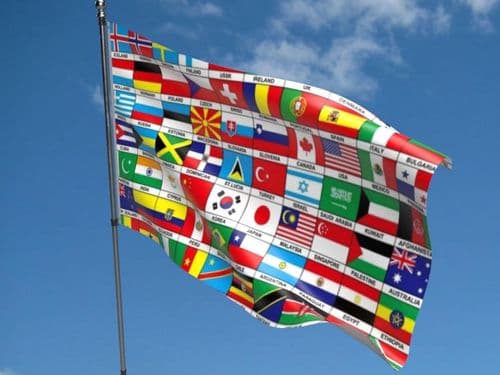70 Nations of the World Flag | Buy 70 Nations of the World Flag