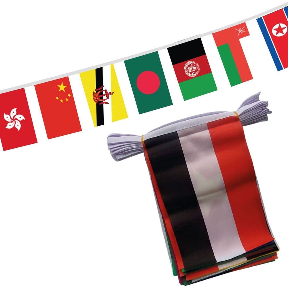 Buy Asia Country Mixed Bunting 13m 44 Flags | NWFlags