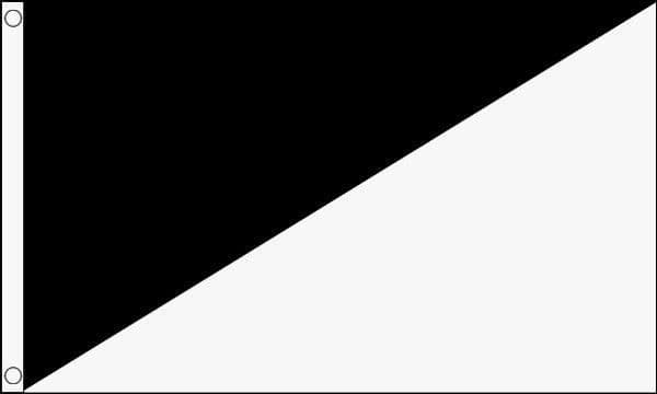 Black & White Diagonal Flag | Buy Black & White Diagonal Flag