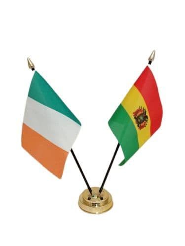 Bolivia & Ireland Table Flag | Buy Bolivia & Ireland Table Flag