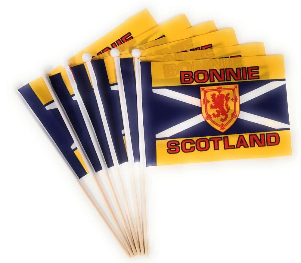 Bonnie Scotland Hand Flags | Buy Bonnie Scotland Hand Flag 6 Pack