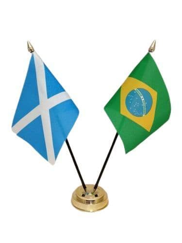 Brazil & Scotland Table Flag | Buy Brazil & Scotland Table Flag