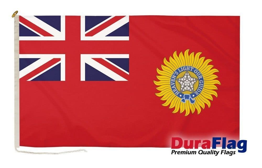 British Raj Red Ensign Premium Quality Rope & Toggle - 5ft x 3ft