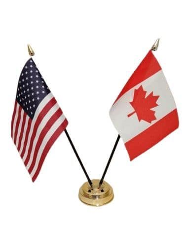 Canada & USA Table Flag | Buy Canada & USA Table Flag | NWFlags