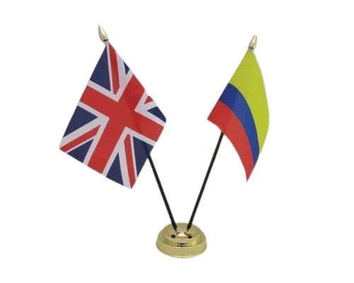 Colombia & UK Table Flag | Buy Colombia & UK Table Flag | NWFlags