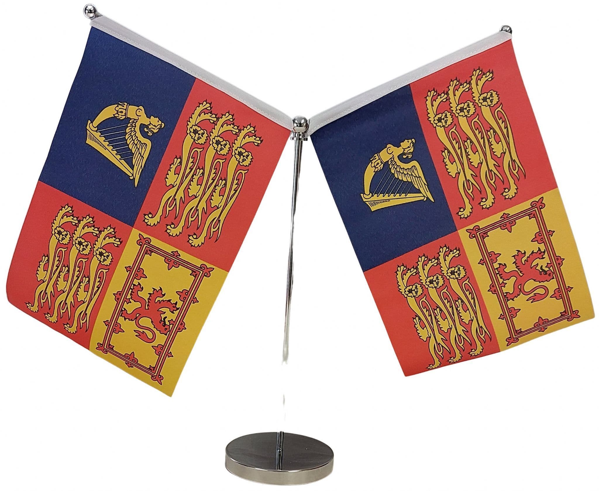 UK Royal Standard Double Chrome Table Flag | NWFlags