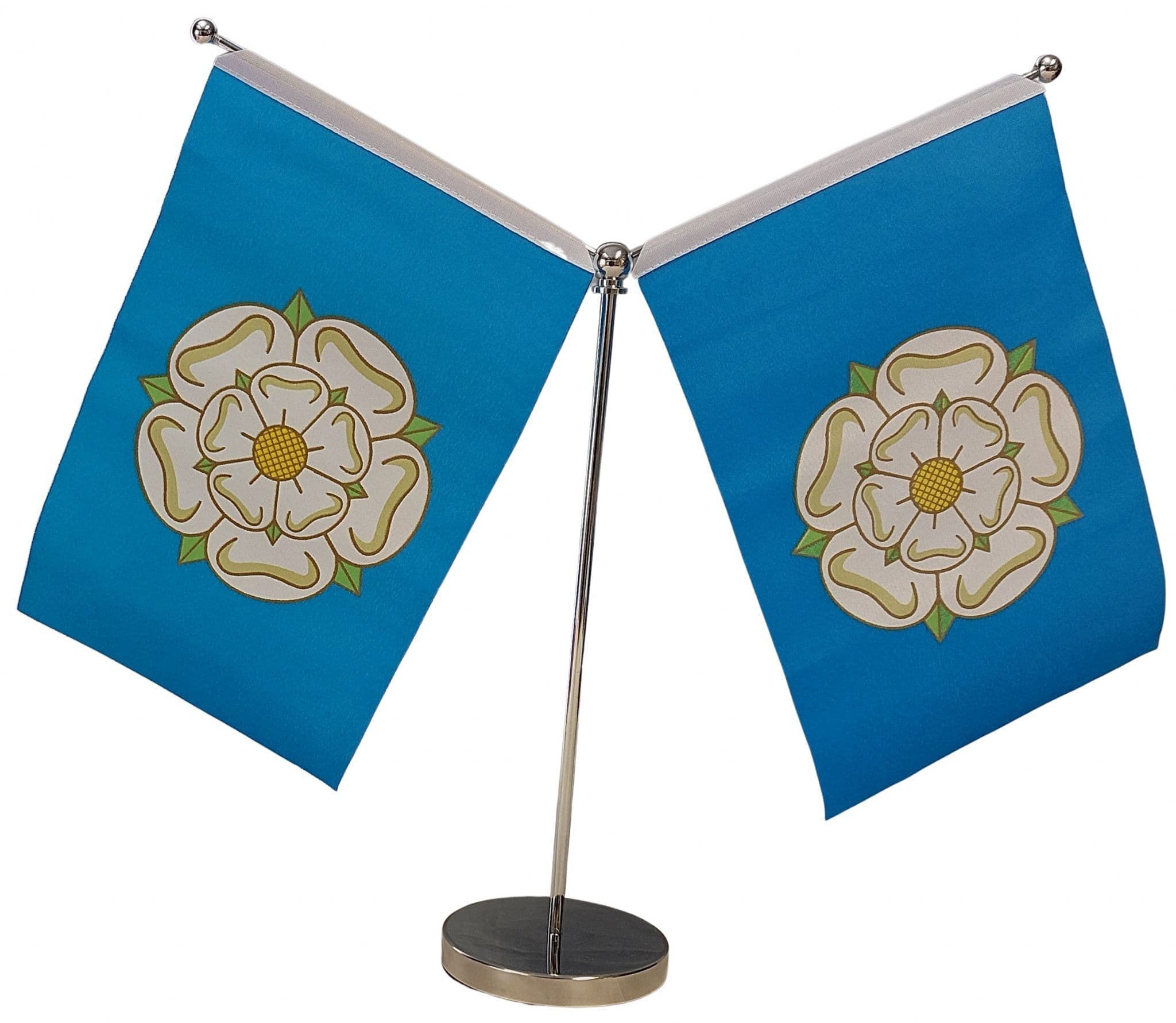 Yorkshire Double Chrome Table Flag | Free UK Delivery | NWFlags