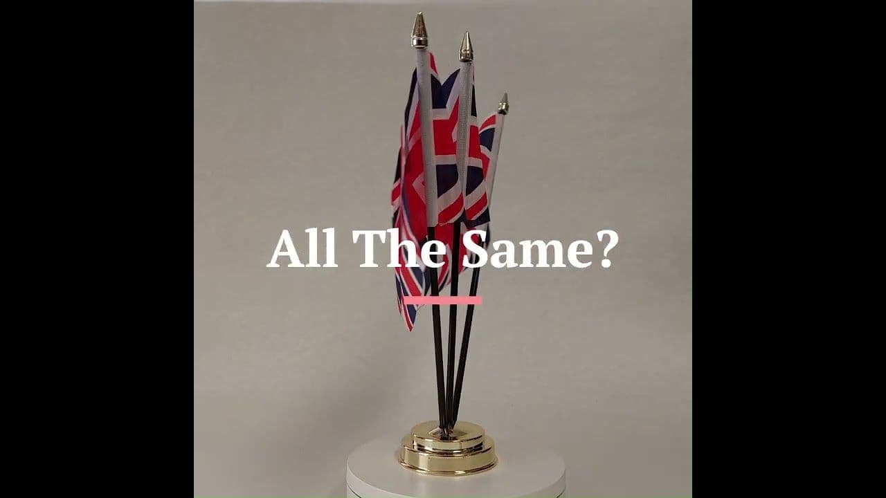 Buy Double Polyester Table Flag 2 Flags 1 Base | NWFlags