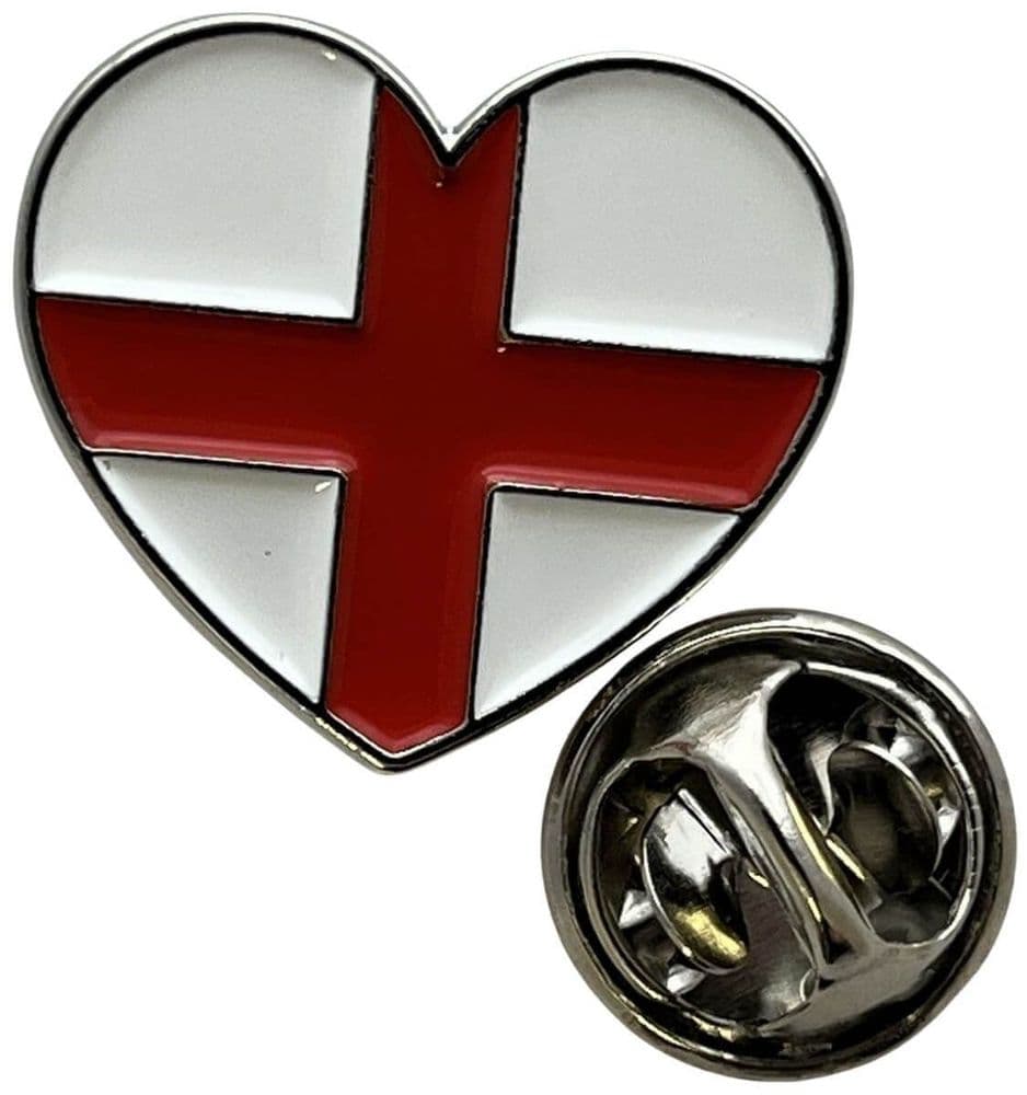 England Heart Pin Badge | Buy England Heart Pin Badge | North West Flags
