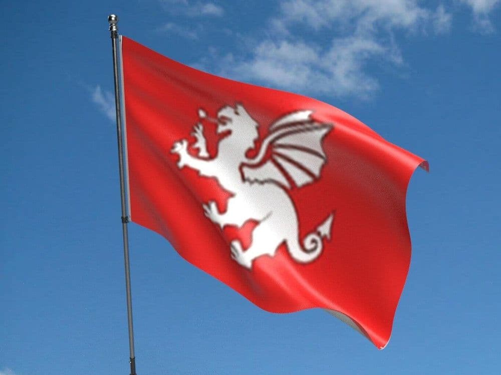 English White Dragon Pendragon Flag | Buy English White Dragon Flag