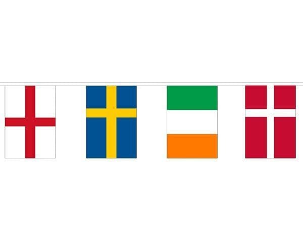 Buy European Country Mixed Bunting 5m 16 Flags | NWFlags