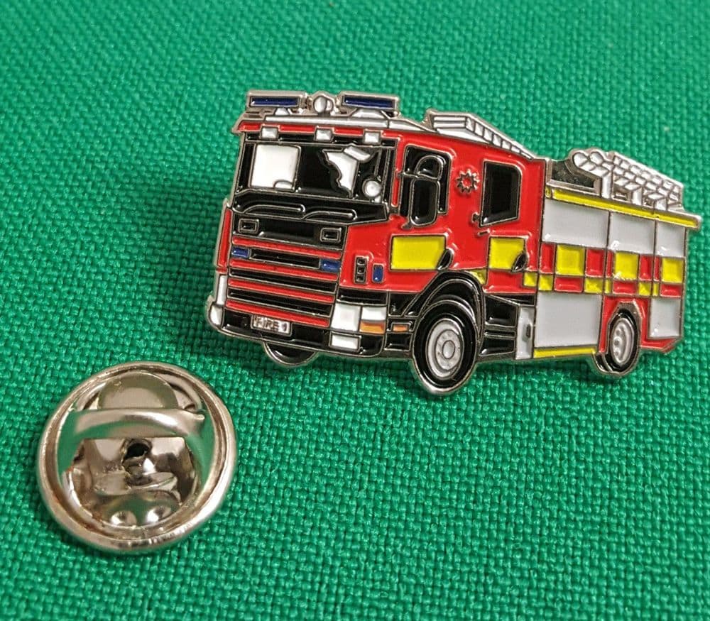 Fire Engine Pin Badge | Buy Fire Engine Pin Badge | NWFlags