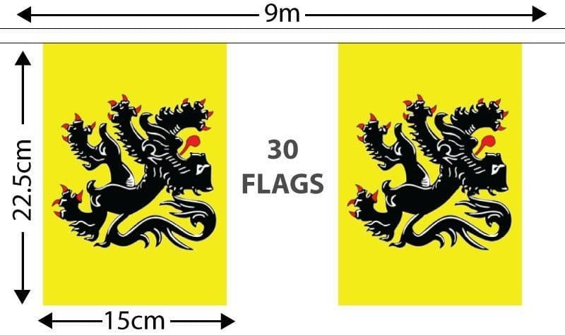 Flanders Lion Bunting | Buy Flanders Lion Bunting | NWFlags