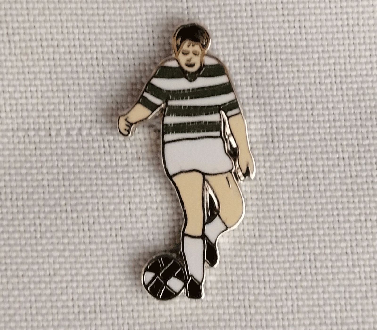 Footballer Green Stripe Badge | Buy Footballer Green Stripe Pin Badge