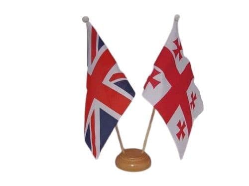 Georgia Wood Friendship Table Flag | Buy Georgia Table Flag | NWFlags